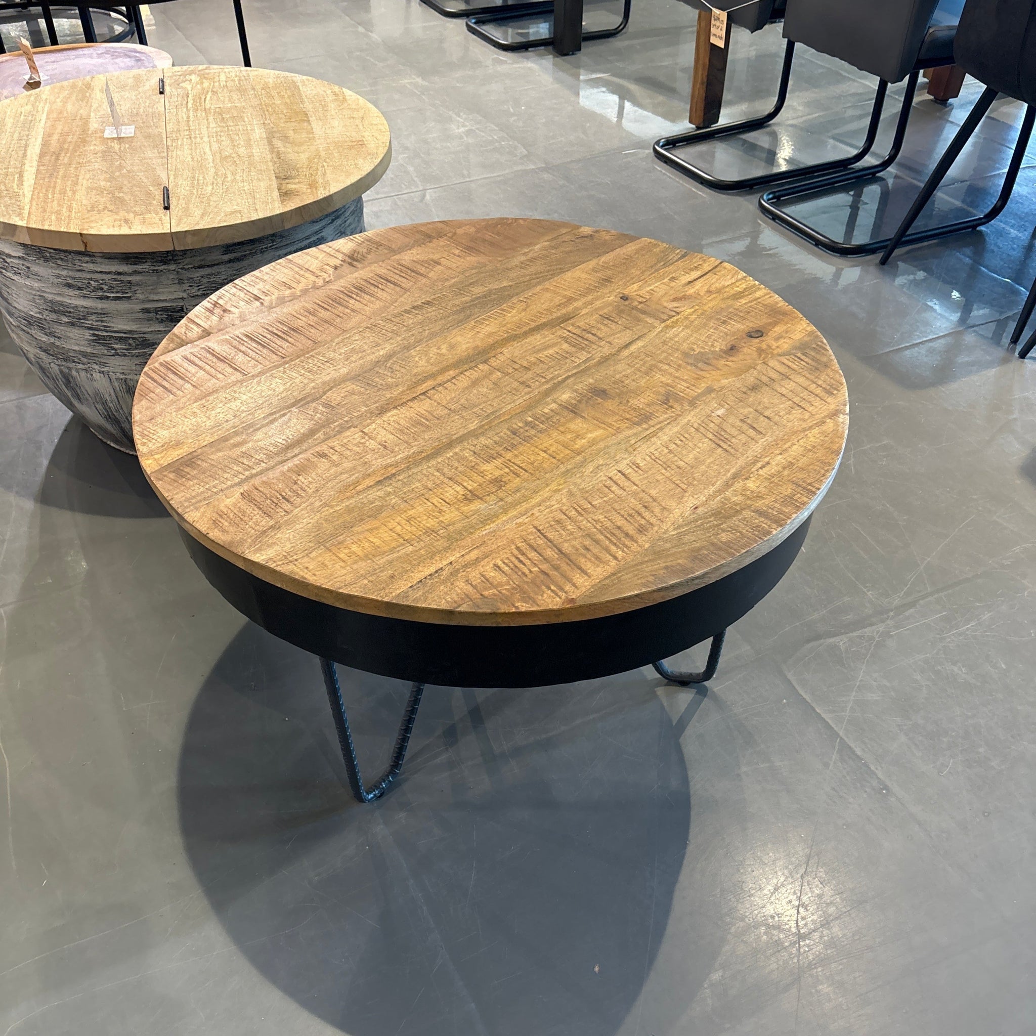 Saria round mango wood coffee table | Wicker Emporium