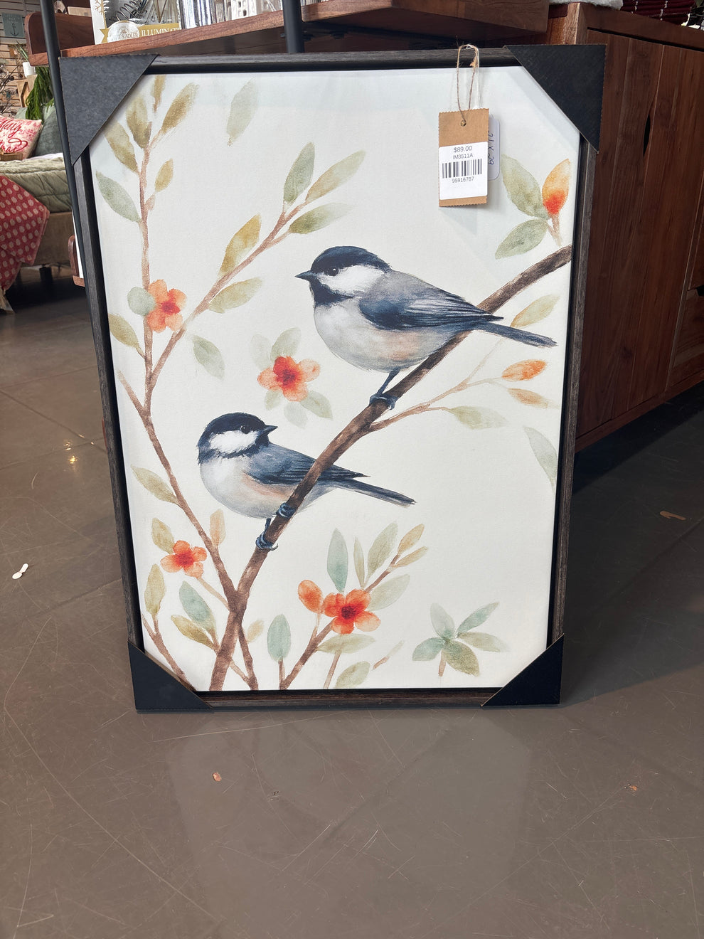 Two Chickaddes Perched On a Branch – Wicker Emporium